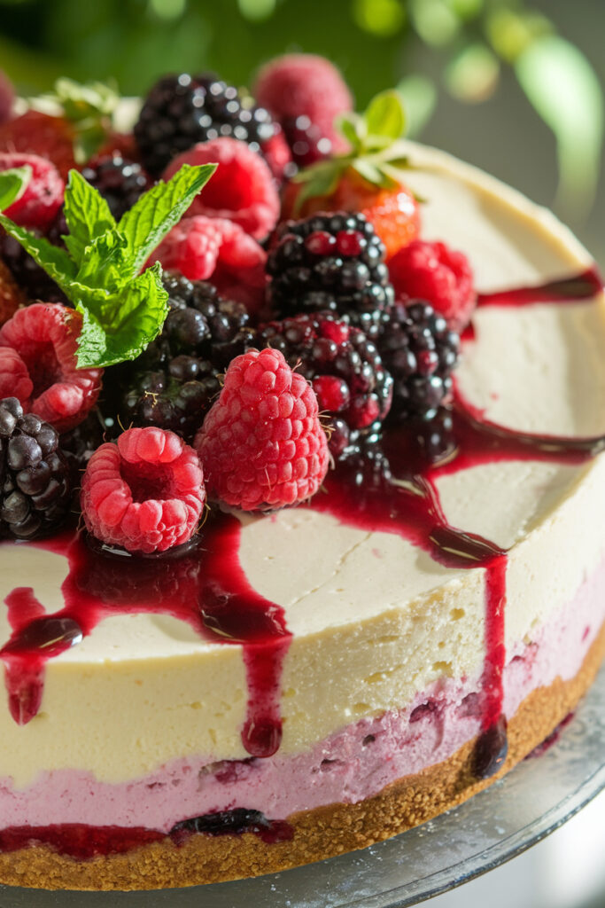 No-Bake Mixed Berry Cheesecake | Women's Alphabet