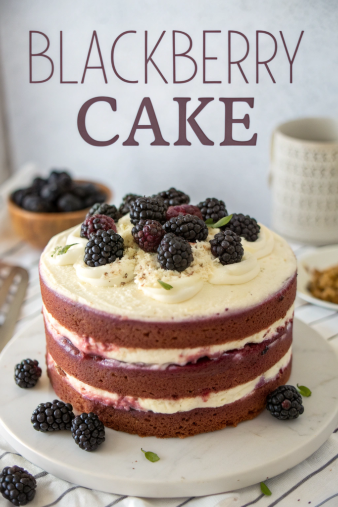 Fresh Blackberry Layer Cake with Cream Cheese Frosting | Women's Alphabet