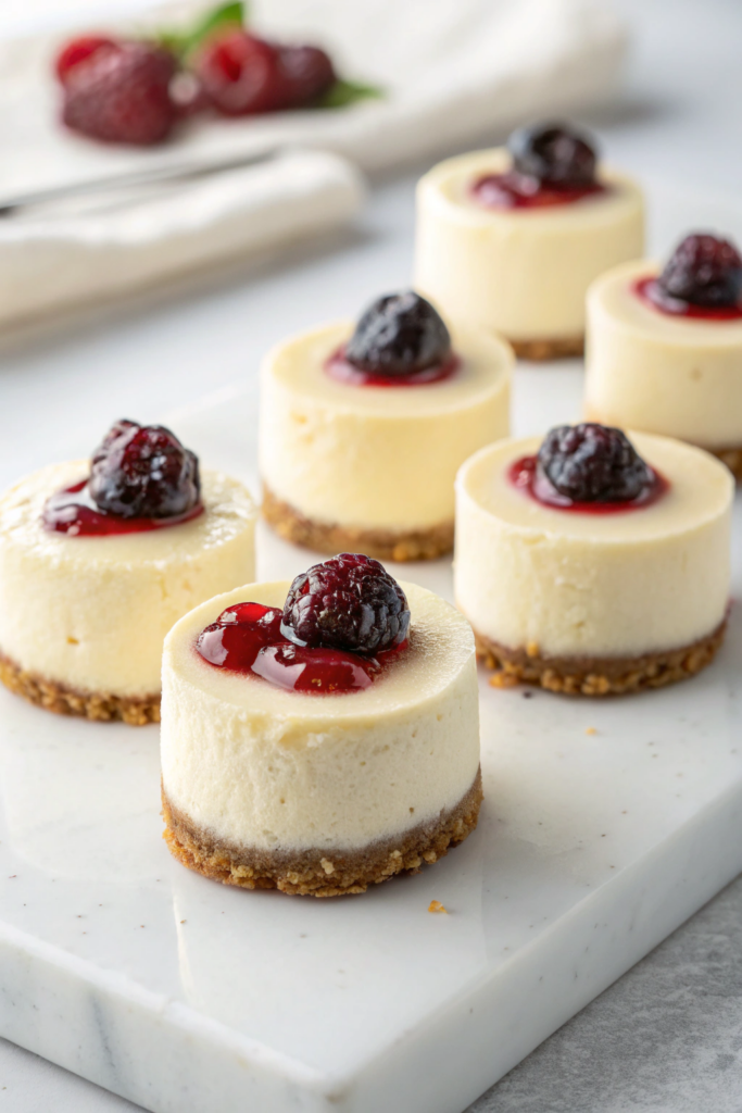 Mini Raspberry Cheesecakes with Fresh Berry Topping | Women's Alphabet