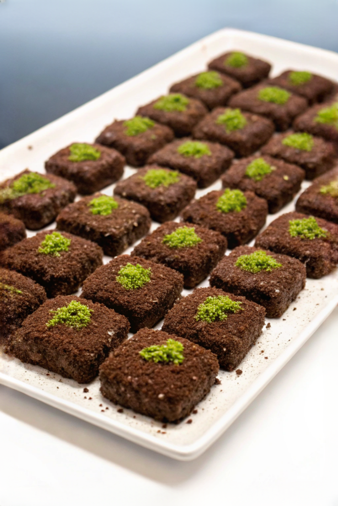 Chocolate Coconut Bites with Pistachio Topping | Women's Alphabet