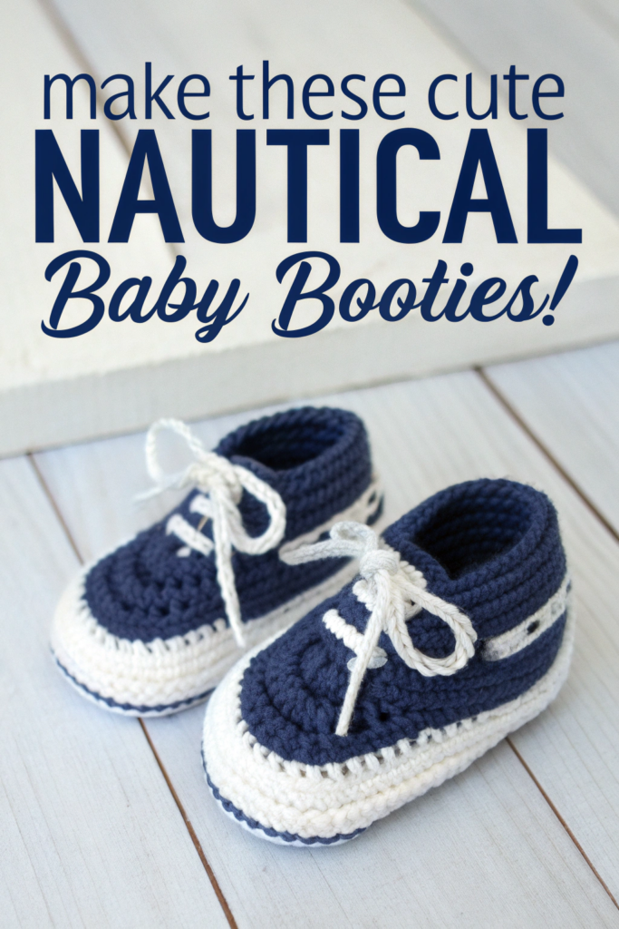 Crochet Cute Nautical Baby Booties | Women's Alphabet