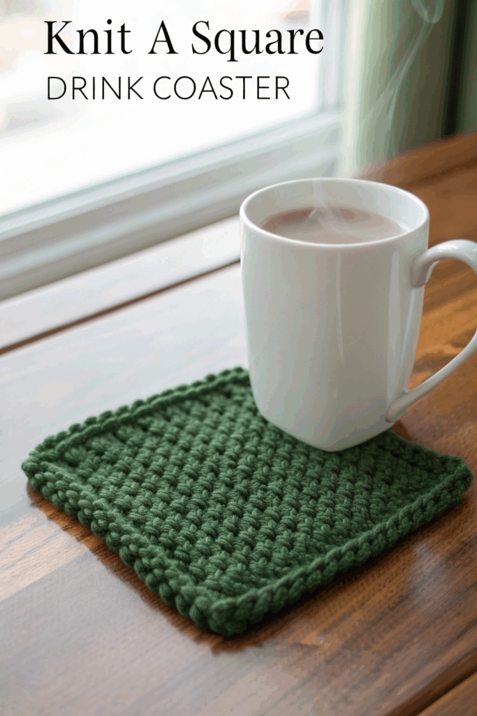 Easy Garter Stitch Coaster | Women's Alphabet