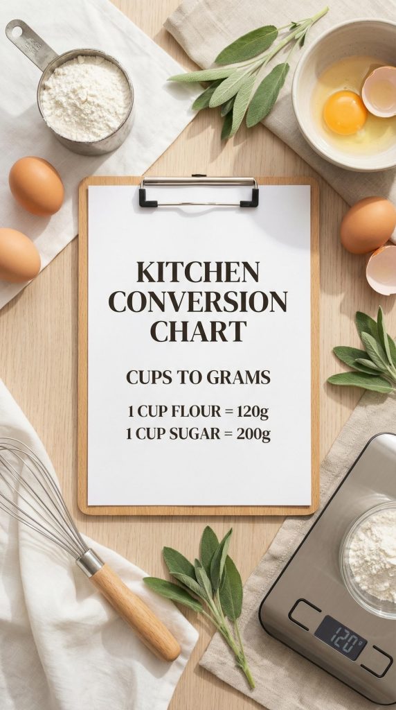 The Essential Kitchen Conversion Chart: Mastering Cups to Grams | Women ...