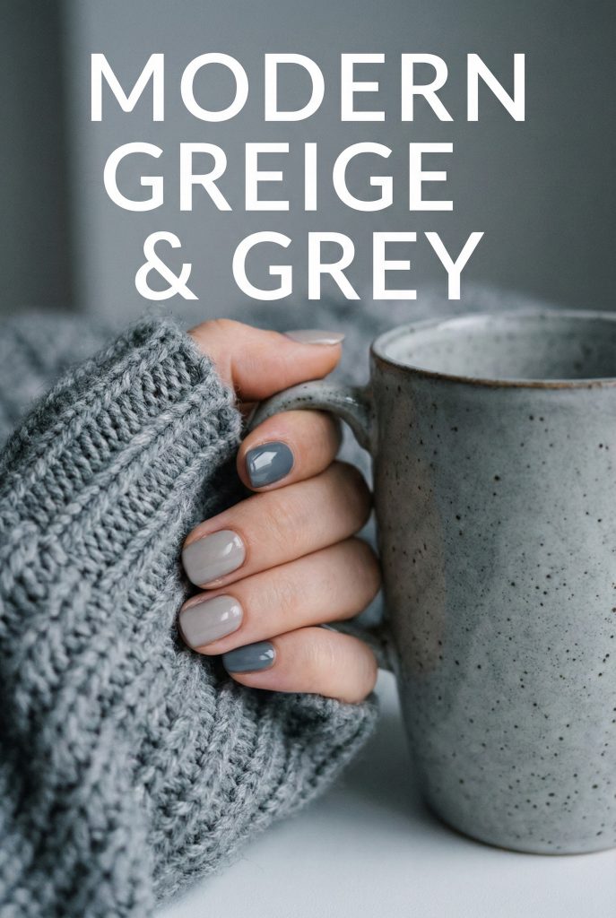 The Chic Appeal of Greige and Slate Grey Nails | Women's Alphabet